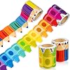 Amazon.com: Whaline 196.9ft Rainbow Bulletin Board Borders 6 Rolls ...