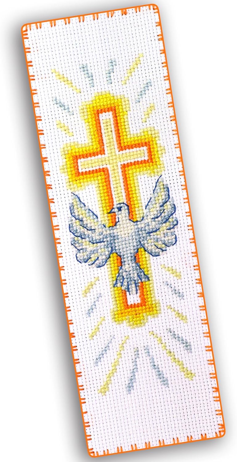 Amazon.com: Povitrulya 'Holy Spirit' Counted Cross Stitch Bookmark Kit ...
