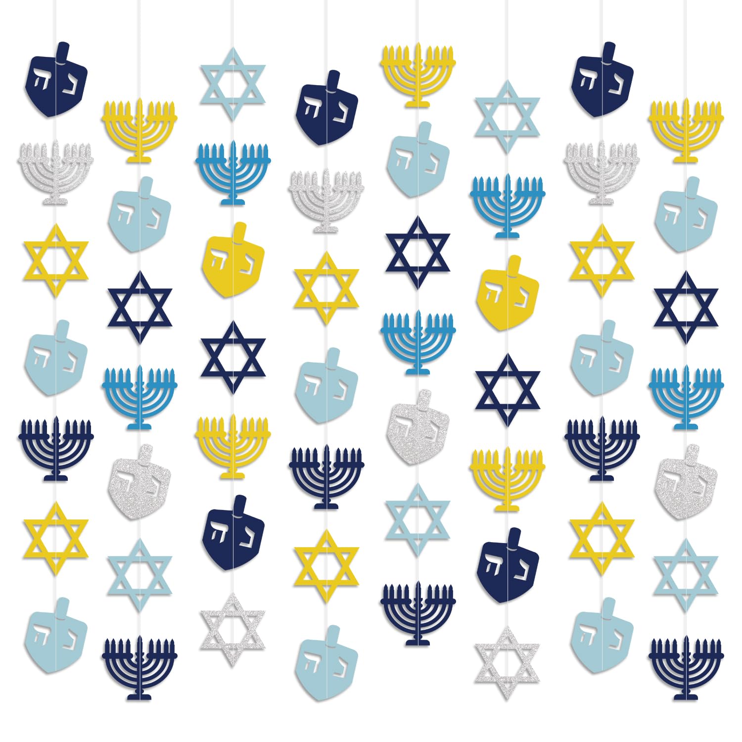 Amazon.com: 8 Pcs Hanukkah Banner Hanukkah Decorations Chanukah Garland ...