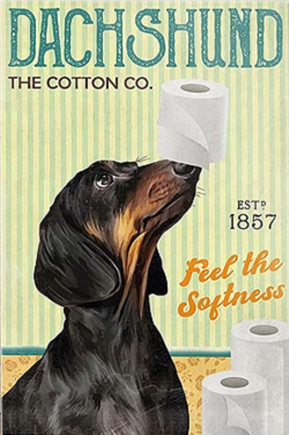 Amazon.com : Funny Dachshund Tin Sign,Funny Bathroom Tin Sign Wall ...