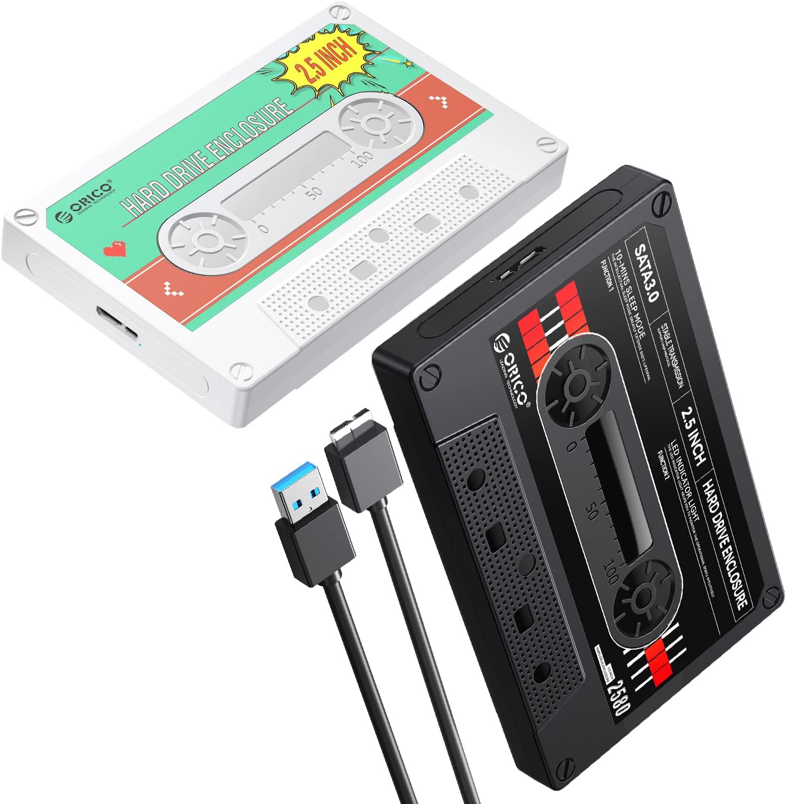 Amazon.com: ORICO 2.5'' Hard Drive Enclosure SATA to USB3.0 DIY Sticker ...