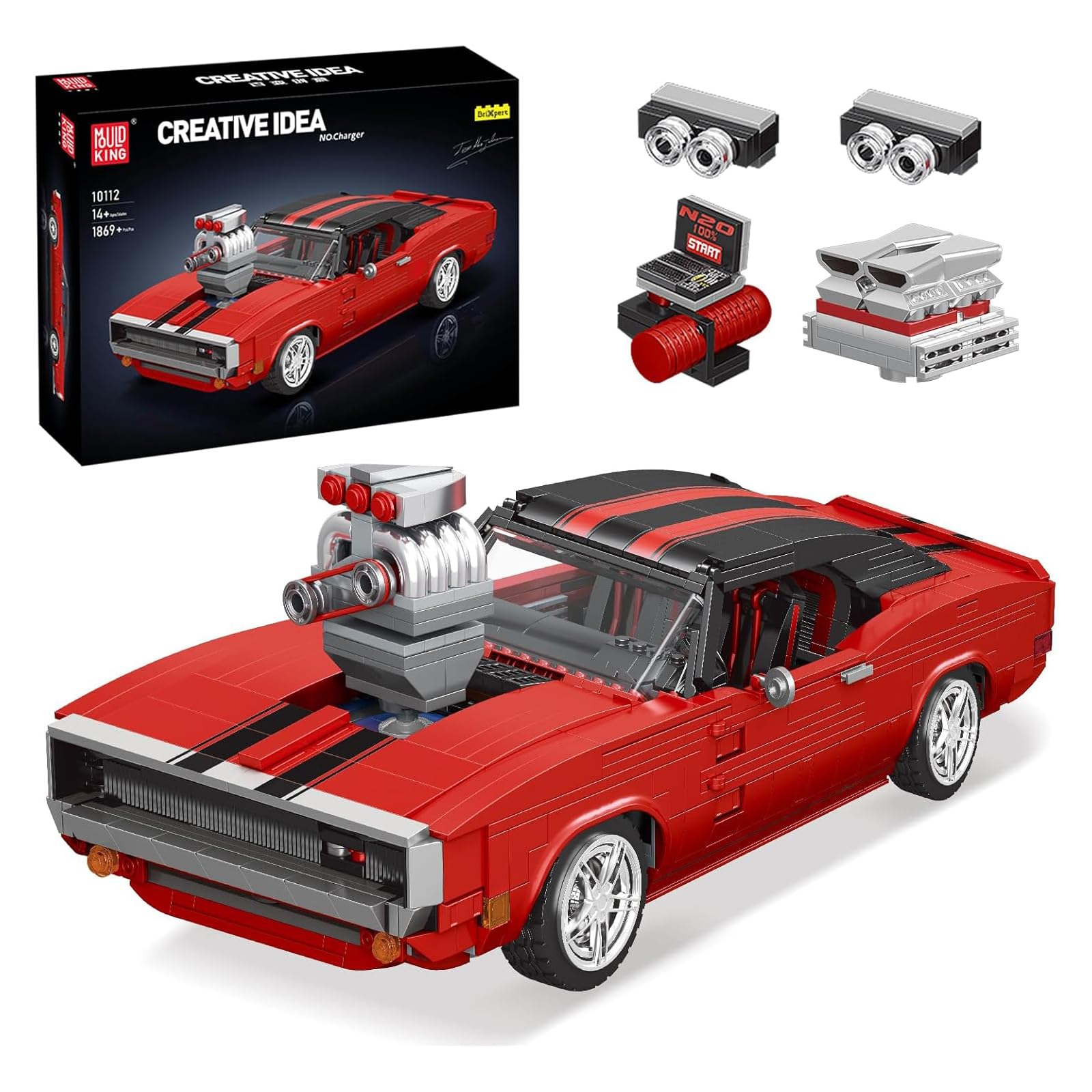 Amazon.com: Mould King 10112 Sports Car Building Block Kits, MOC ...