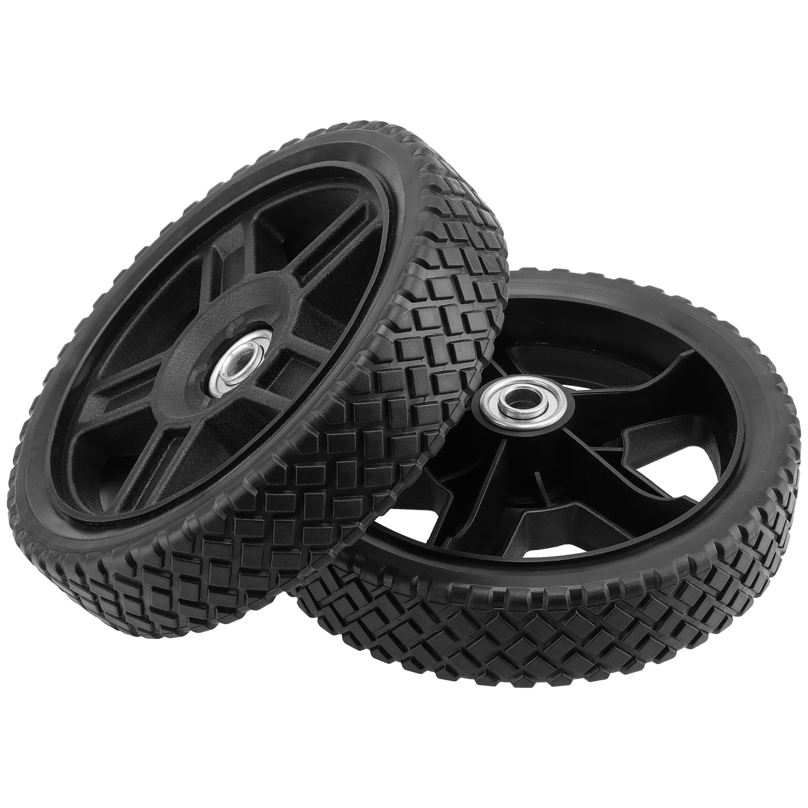 Snapklik.com : KEILEOHO 4 Pack 8 Inch Push Mower Wheels, Plastic Spoked ...