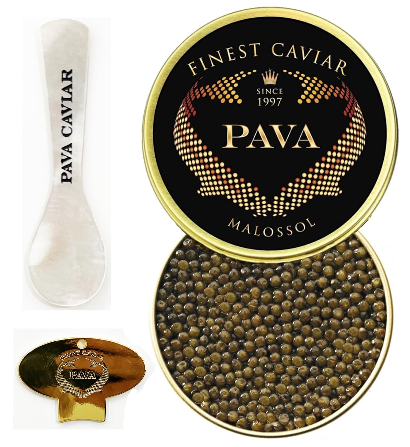 Amazon.com: 2 OZ. Kaluga Hybrid Caviar, Includes a Mother of Pearl ...
