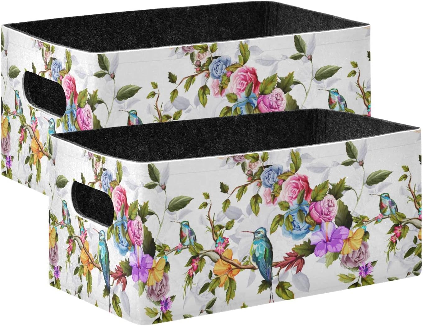Amazon.com: Emelivor Hummingbirds Spring Storage Basket Bins Set (2pcs ...