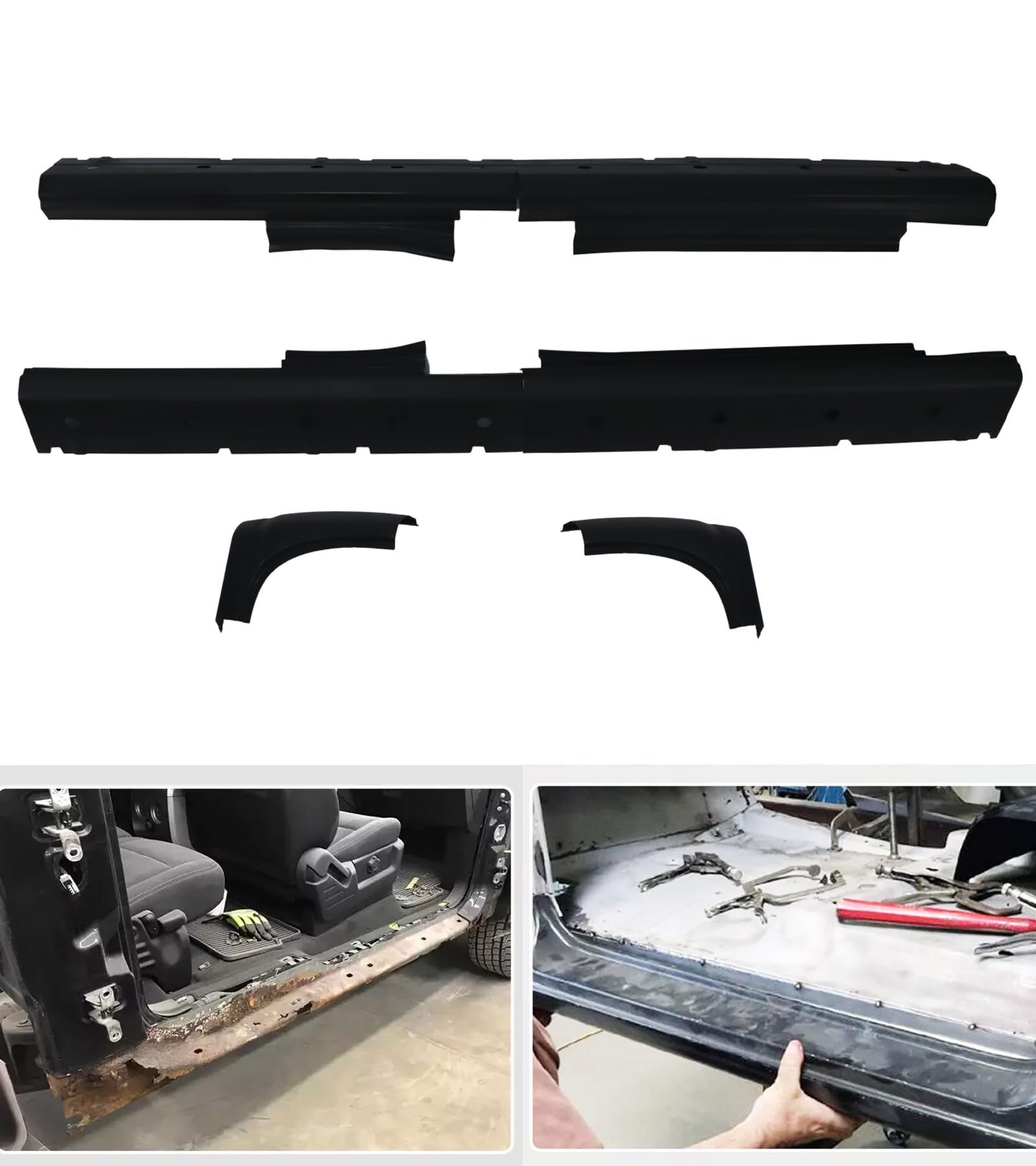 Snapklik.com : Rocker Panel Cab Corner Kit Fit For 2014-2018 Chevy ...