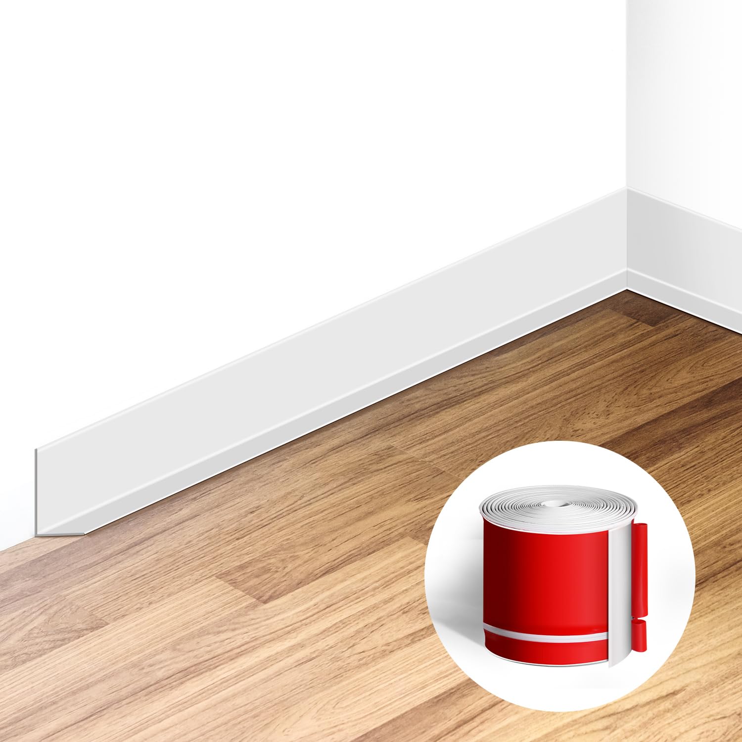 Snapklik.com : Flexible Baseboard Molding Trim 3 Inch