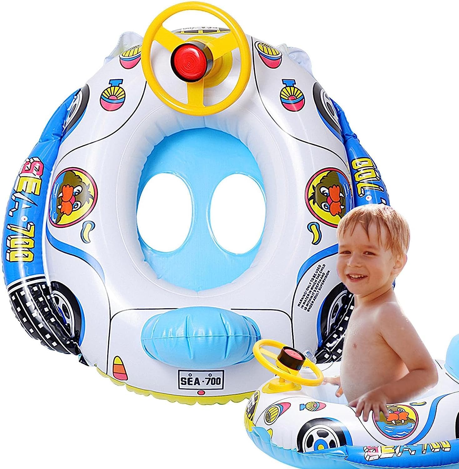 Bhavyam swim ring for kids inflatable swimming pool tube for 1-5 years ...
