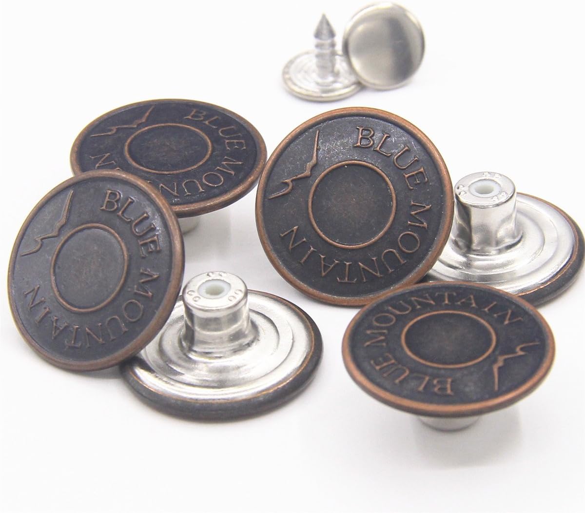 Amazon.com: 20mm Replacement Jean Buttons 12 Sets Combo Copper Tack Buttons