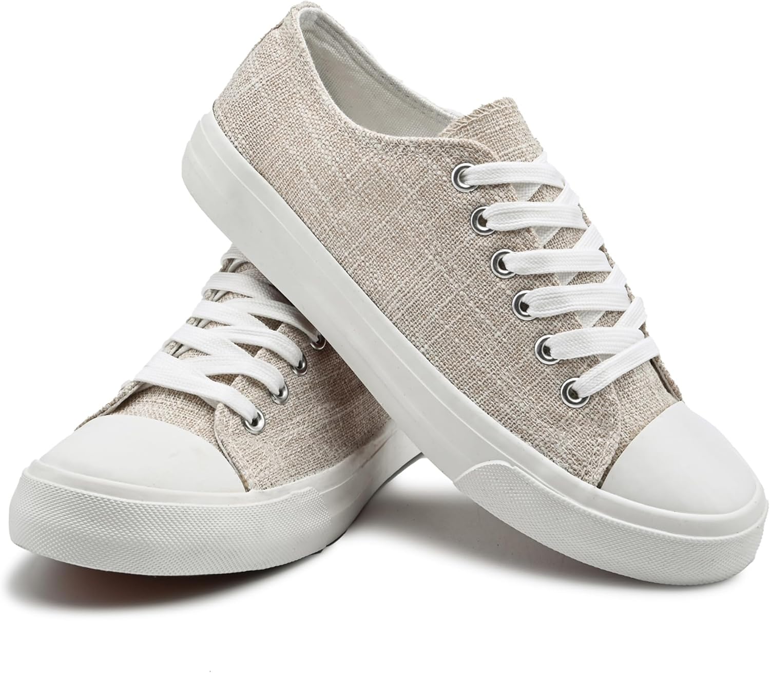 AWONS Canvas Shoes Sneakers for Women Men Fashion Low Top Lace Up ...