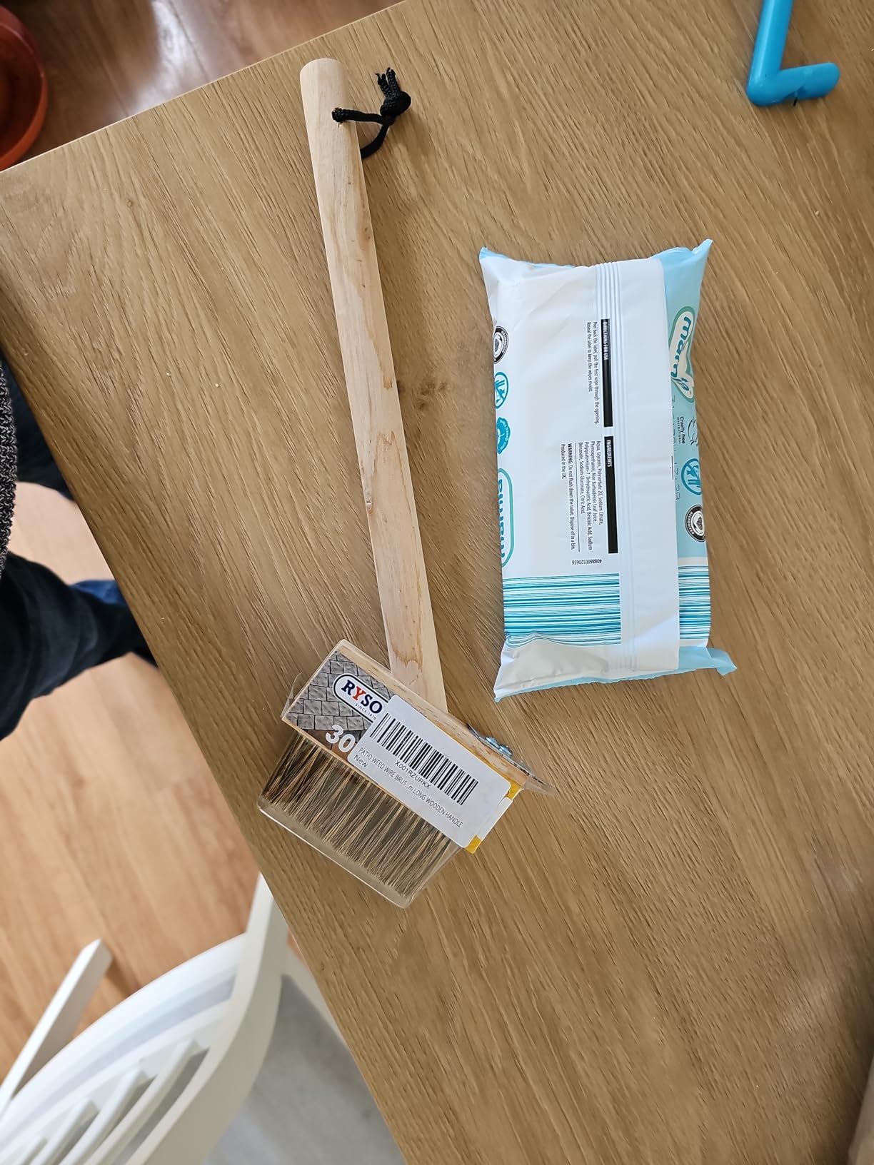 PATIO WEED WIRE BRUSH BLOCK PAVING GARDEN WEED SCRAPER BRUSH 30cm LONG ...