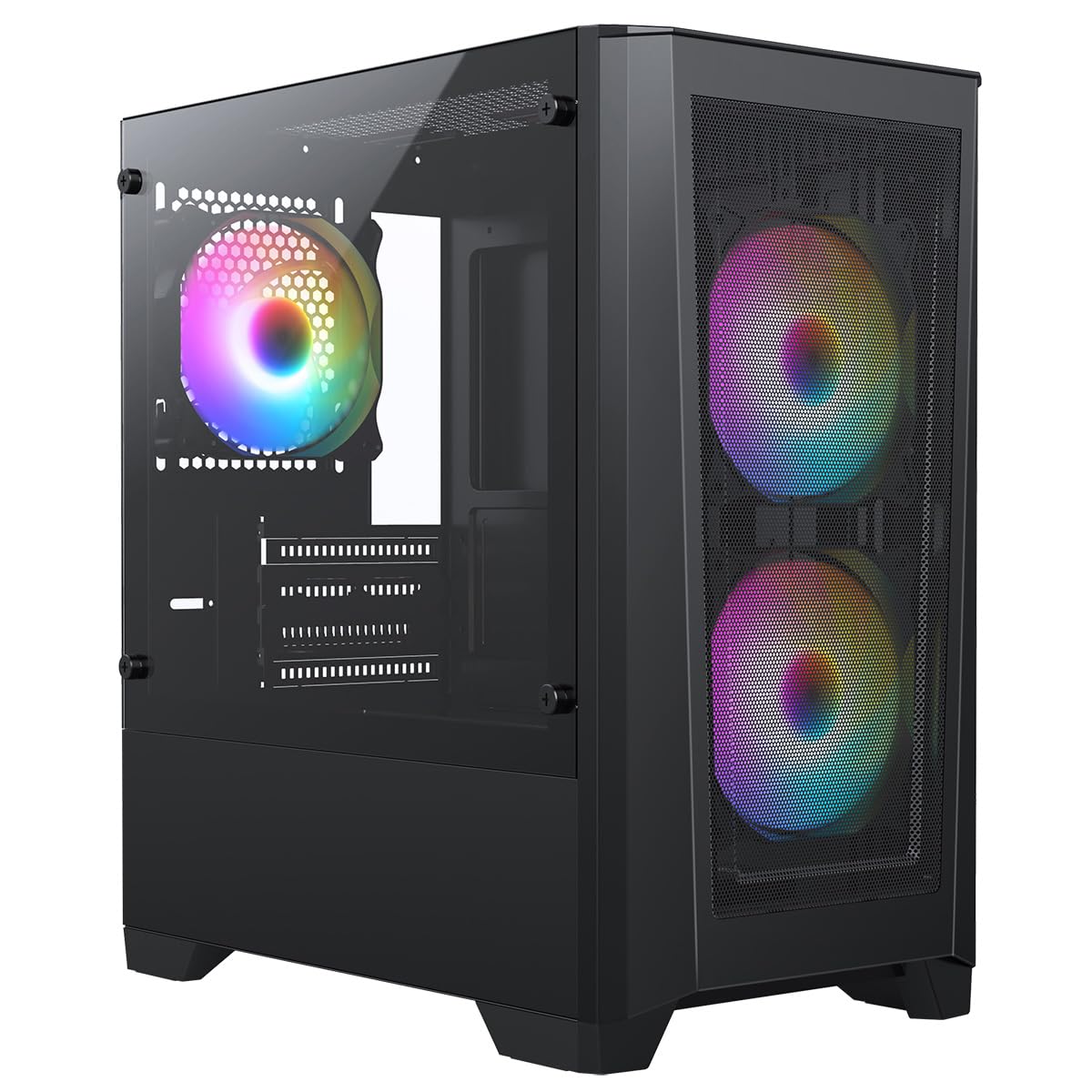 Amazon.com: CiT Level 2 Airflow Micro-ATX PC Gaming Case M/ATX with ...