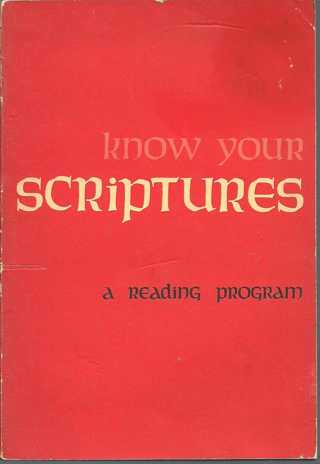 Know Your Scriptures a Reading Program: Irene Jones: Amazon.com: Books