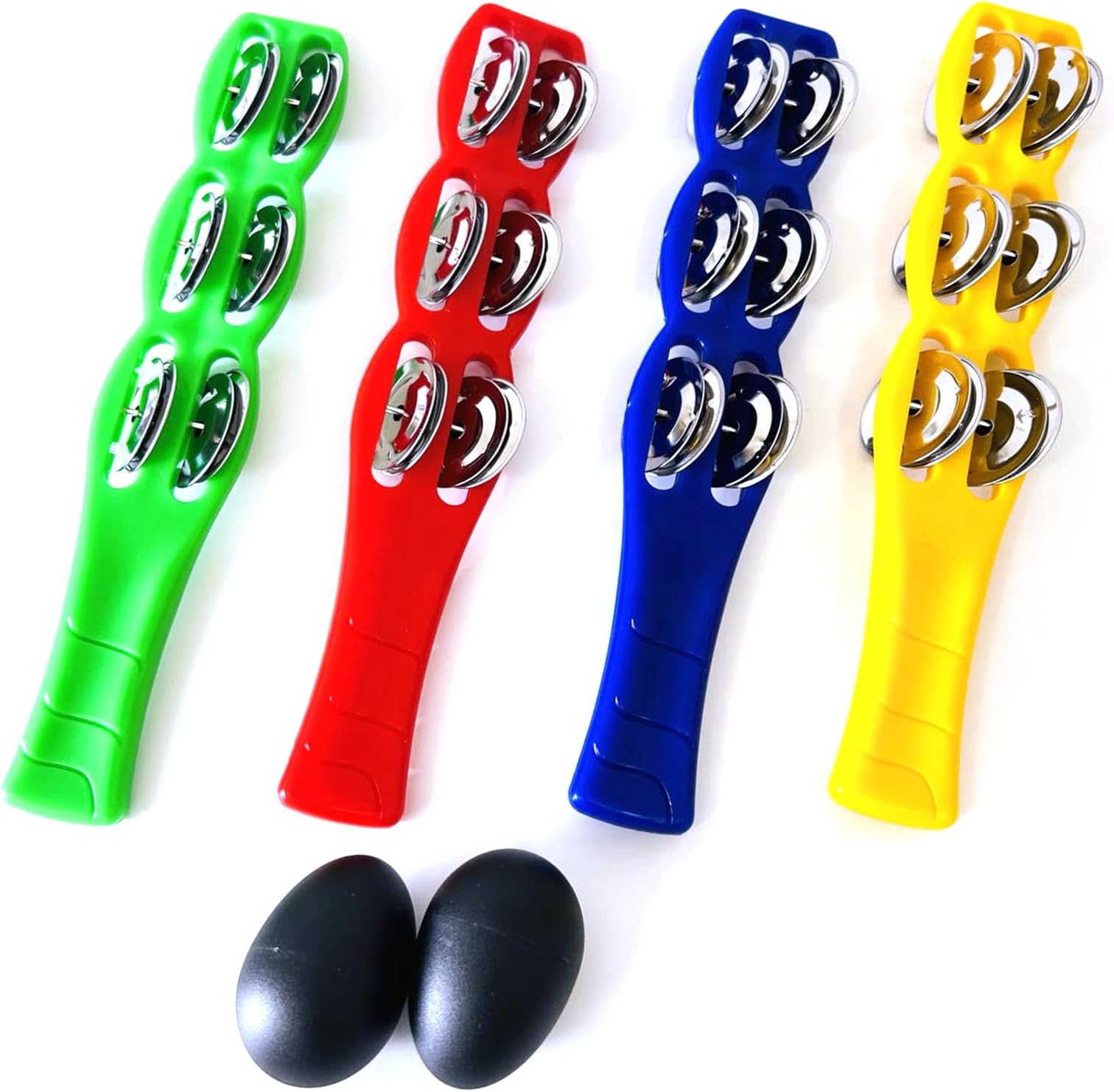 Amazon.com: ABS Plastic Jingle Stick With Steel Jingles Tambourine ...