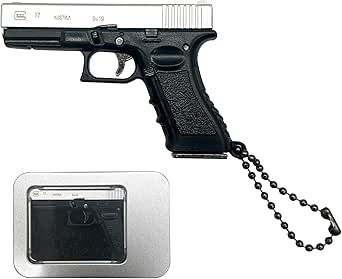 HIGOLD Tiny Pistol Shape Keychain, Mini Gun Keychain, Tactical ...