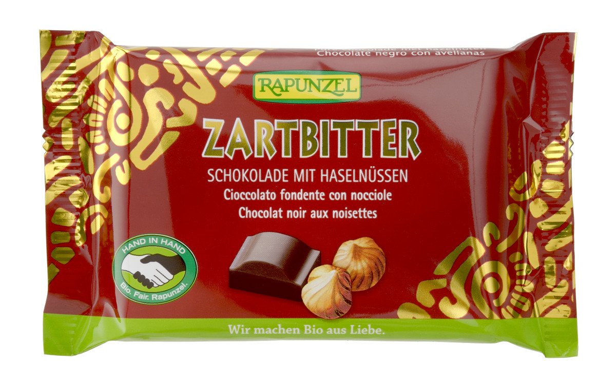Zartbitter Schokolade 60% Kakao mit Haselnuss HI 1 x 100 g : Amazon.de ...