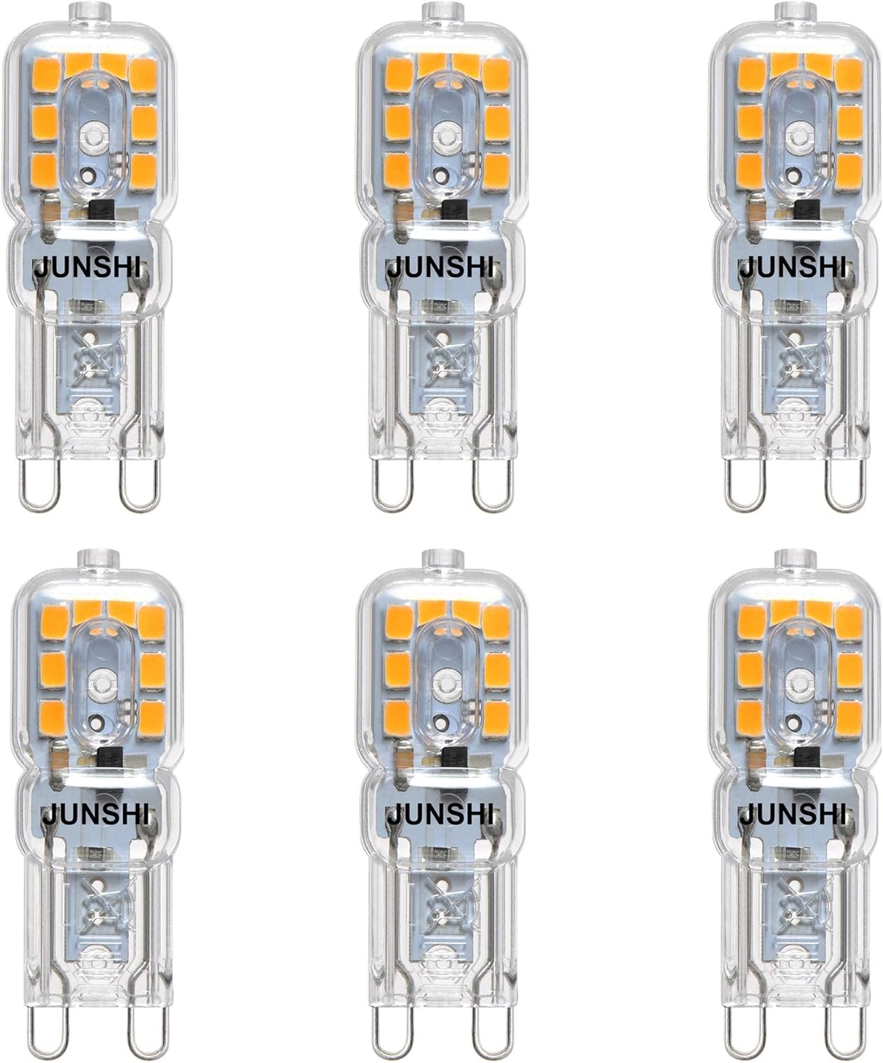 JUNSHI G9 LED Bulb,2.5W to 20W,3000K Warm White,220 Lumens,360° Beam ...