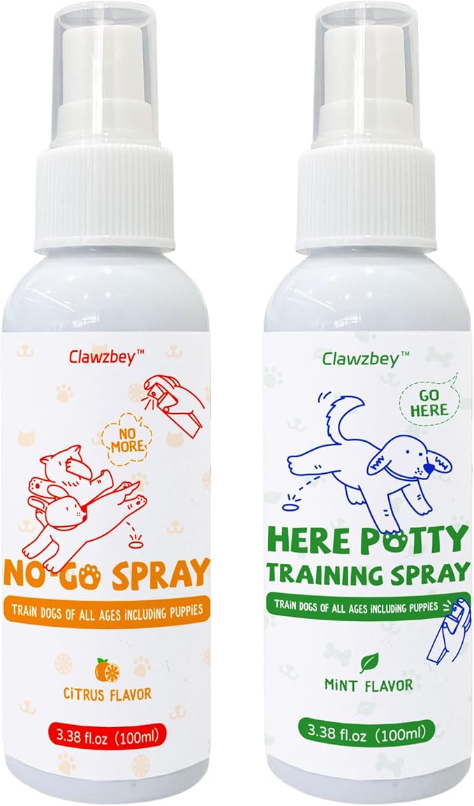 Amazon.com : Clawzbey Dog Potty Spray Set, No-Go Spray & Potty Training ...