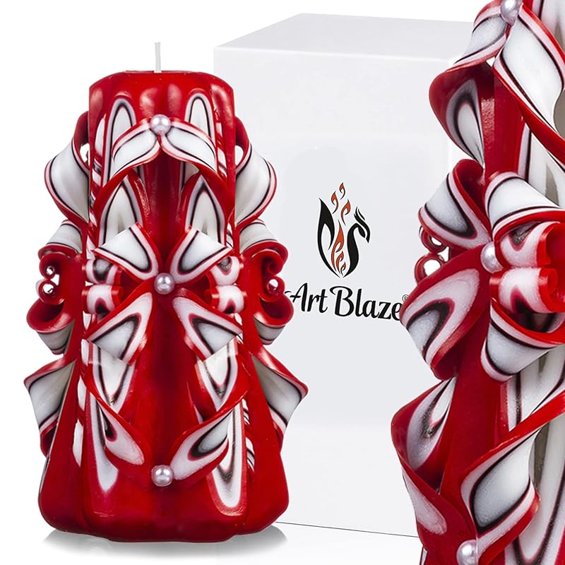 Amazon.com: Carved Candles - Unique Handmade Candles Long Burning ...