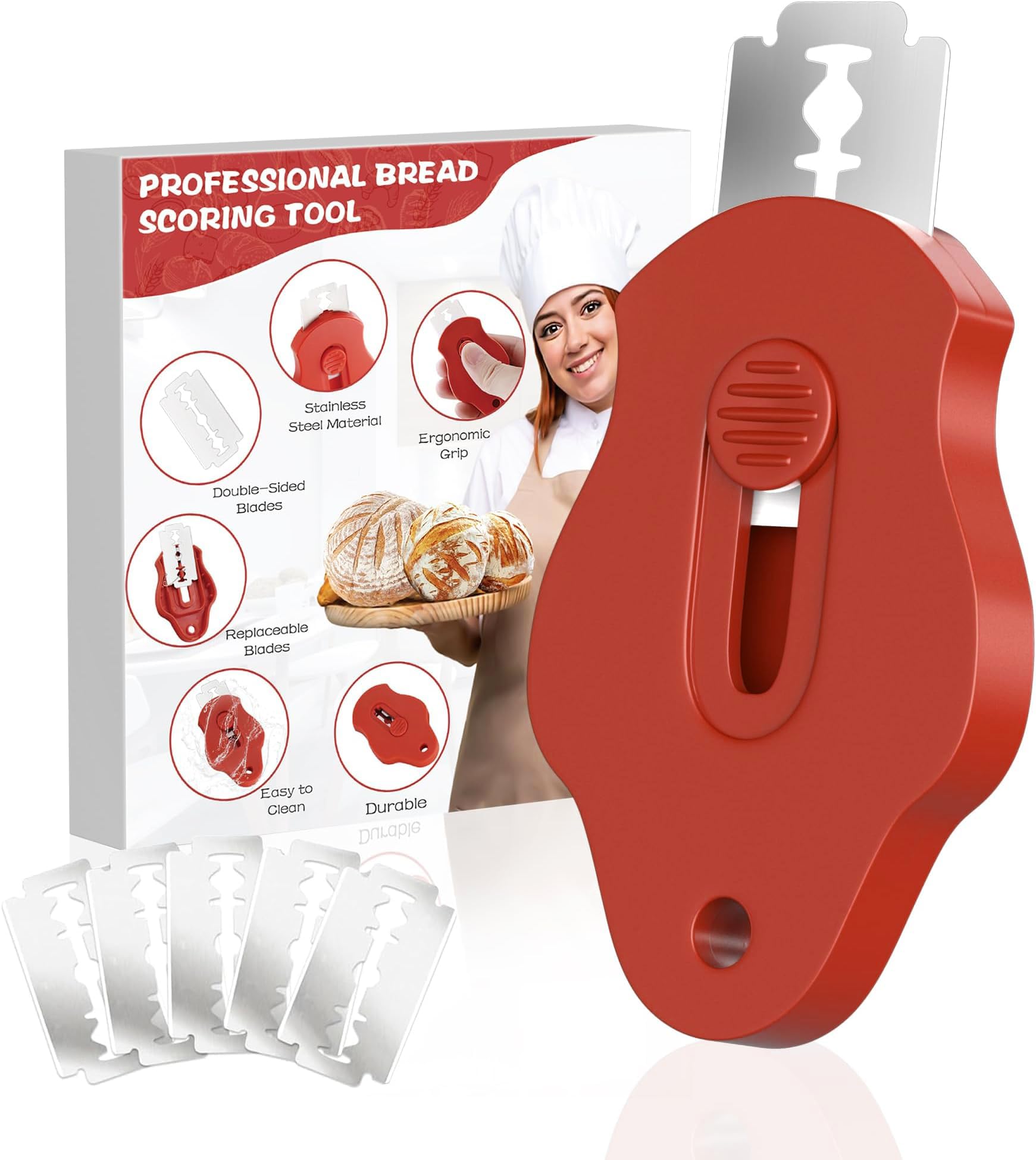 Amazon.com: MGVK Bread Lame, Magnetic Flexible Sourdough Scoring Tool ...