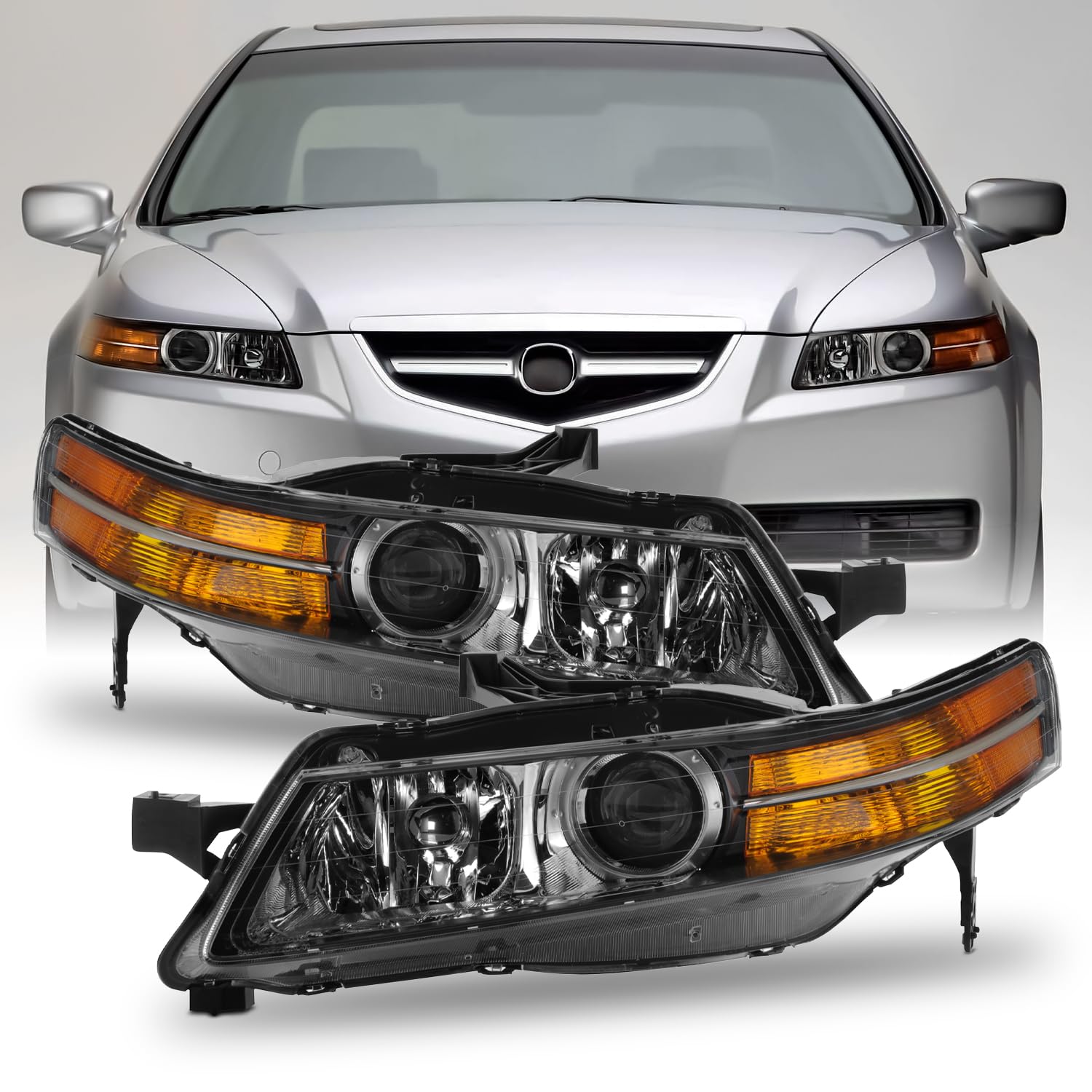 Amazon.com: AKKON - Fit 2004 2005 2006 Acura TL [HID|Xenon] Projector ...
