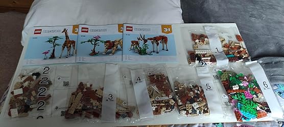 LEGO Creator 3in1 Wild Safari Animals, Giraffe Toy to Gazelle Figures ...