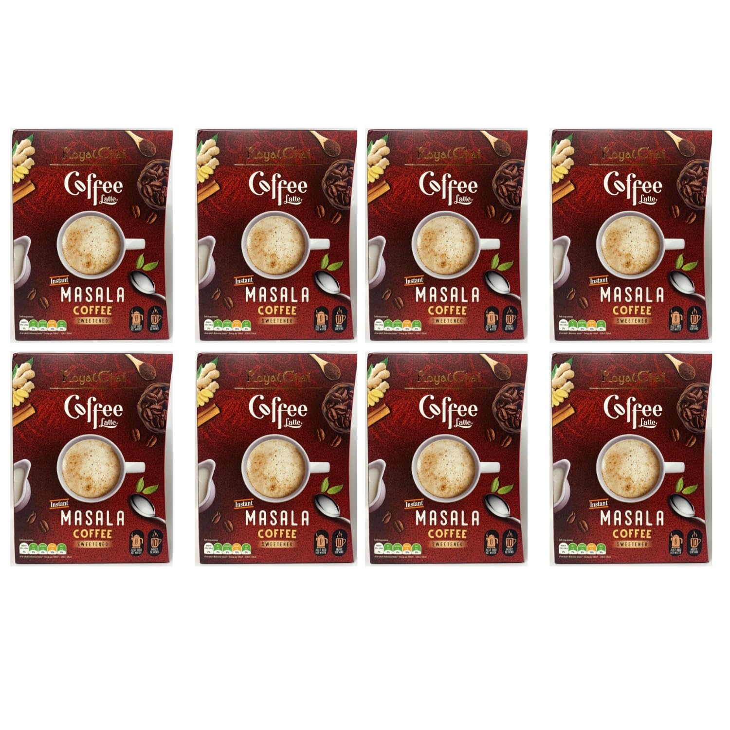Royal Coffee Masala Sweetened (200g) (Pack of 8) - Aromatic and ...