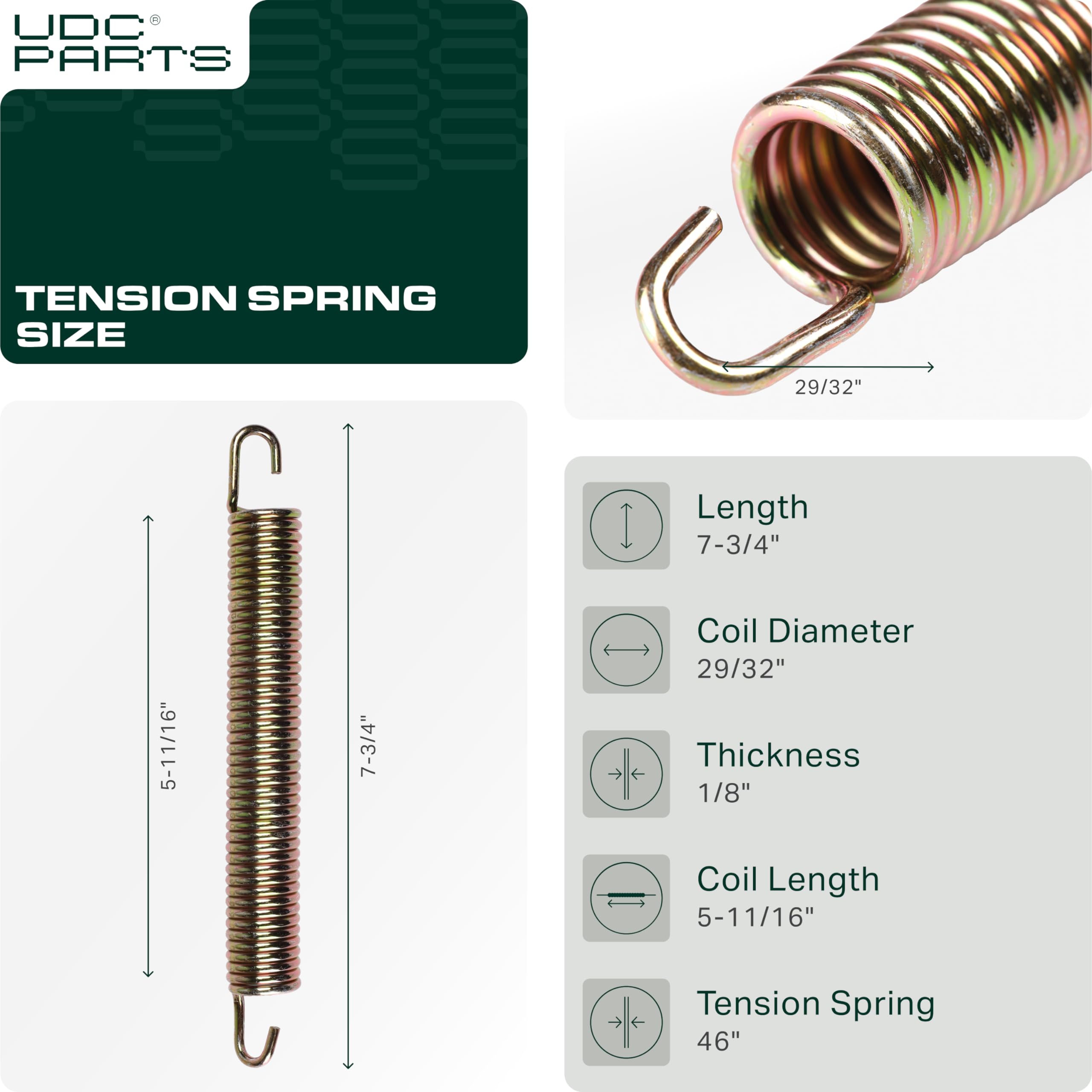 Snapklik.com : 932-0594A Tension Spring For MTD Troy Bilt White Huskee ...