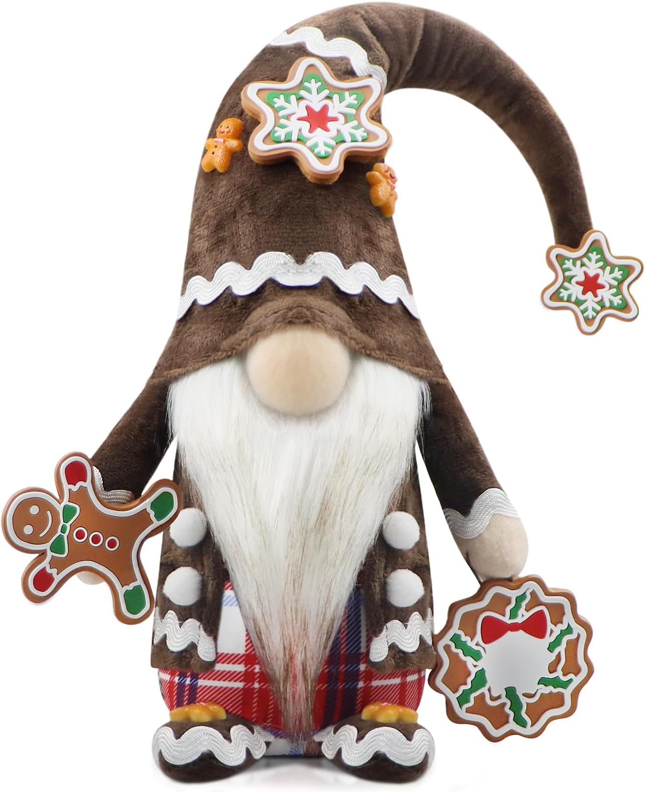 Amazon.com: Christmas Gingerbread Man Gnomes Plush Couple - Xmas ...