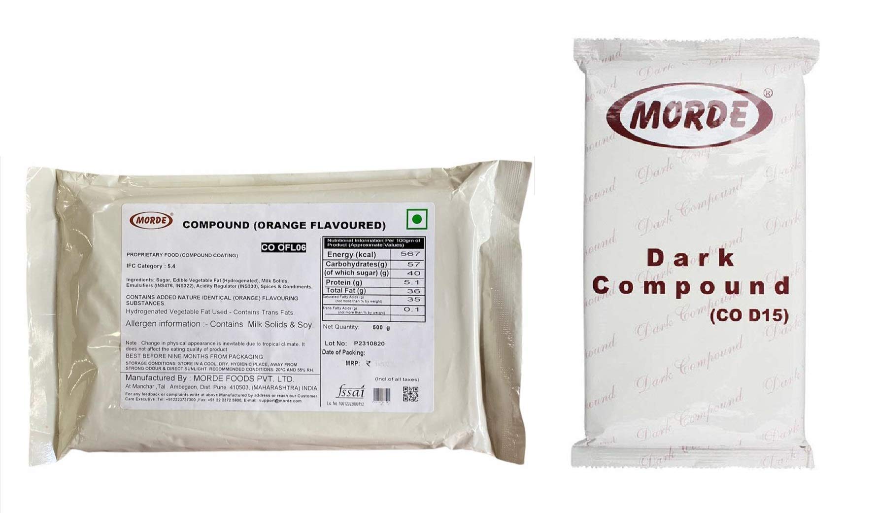 Morde Dark Chocolate Compound 500 Gram Bars (500), 06/24/2024