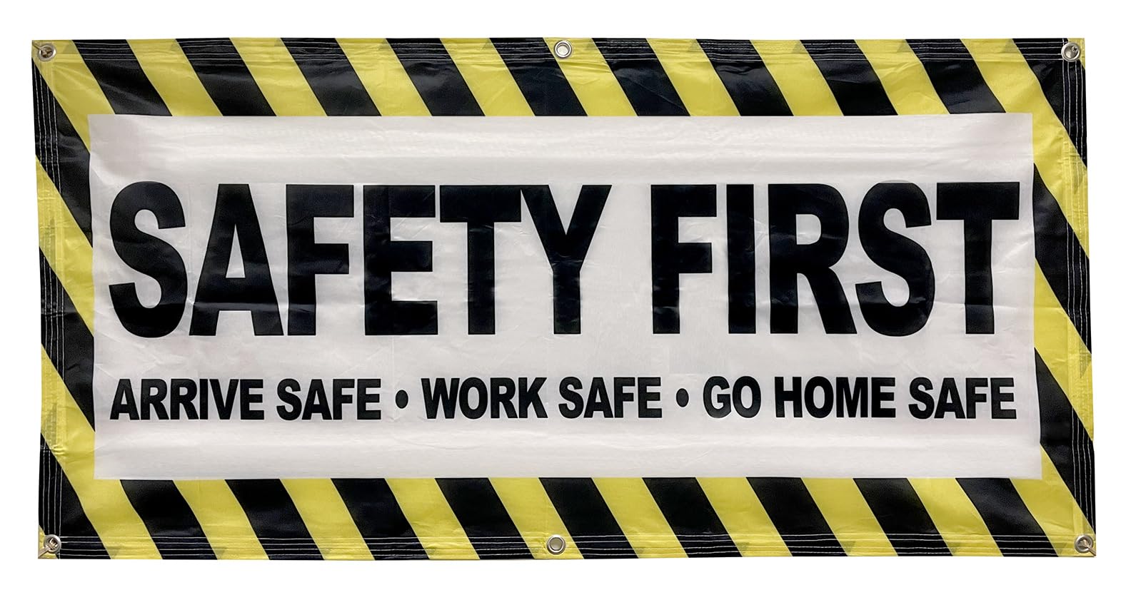 Amazon.com: 4 Less Co 2x4 Feet SAFETY FIRST Banner Sign Fabric ...