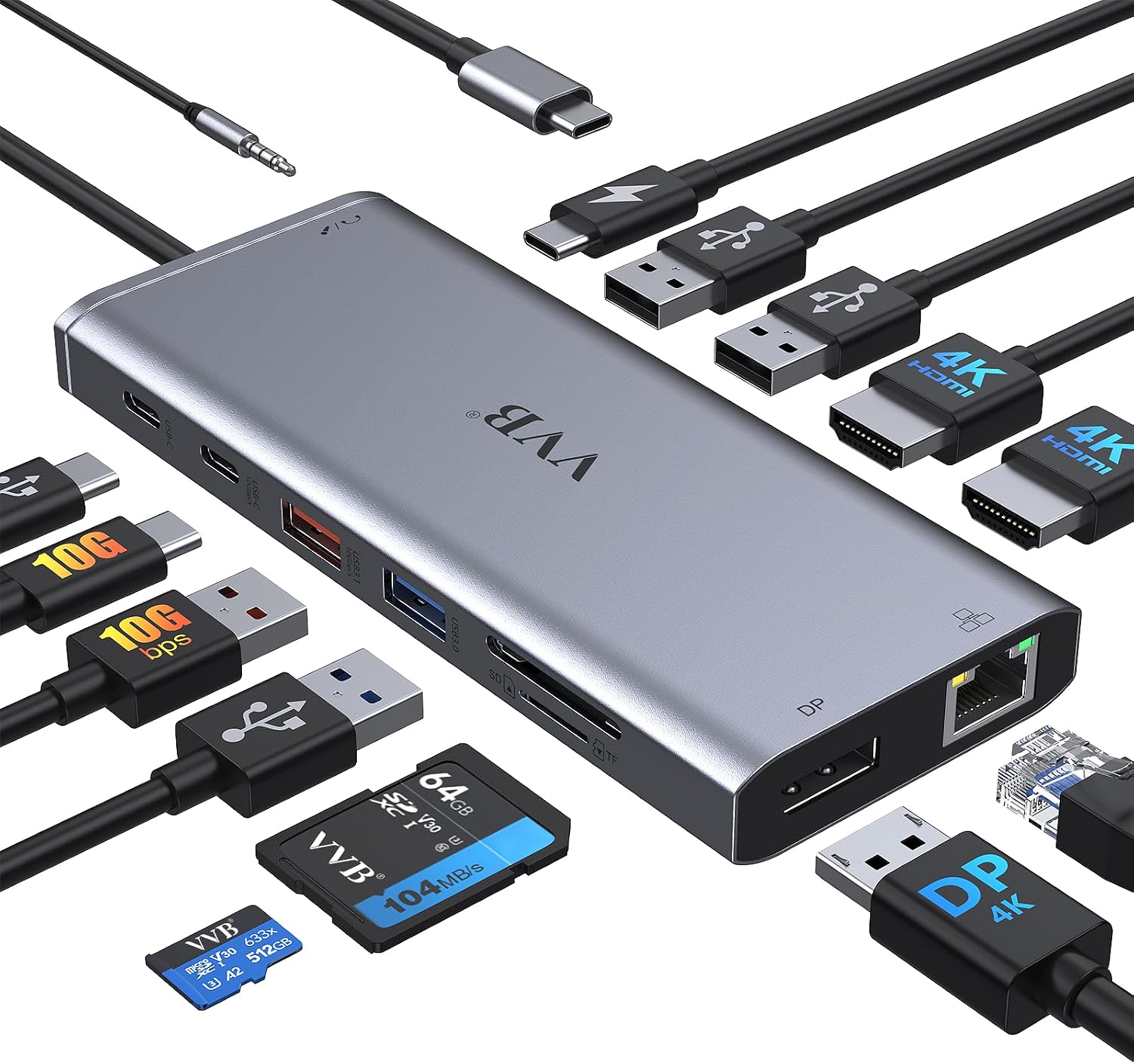 Amazon.com: USB C Laptop Docking Station Dual Monitor HDMI for Dell ...