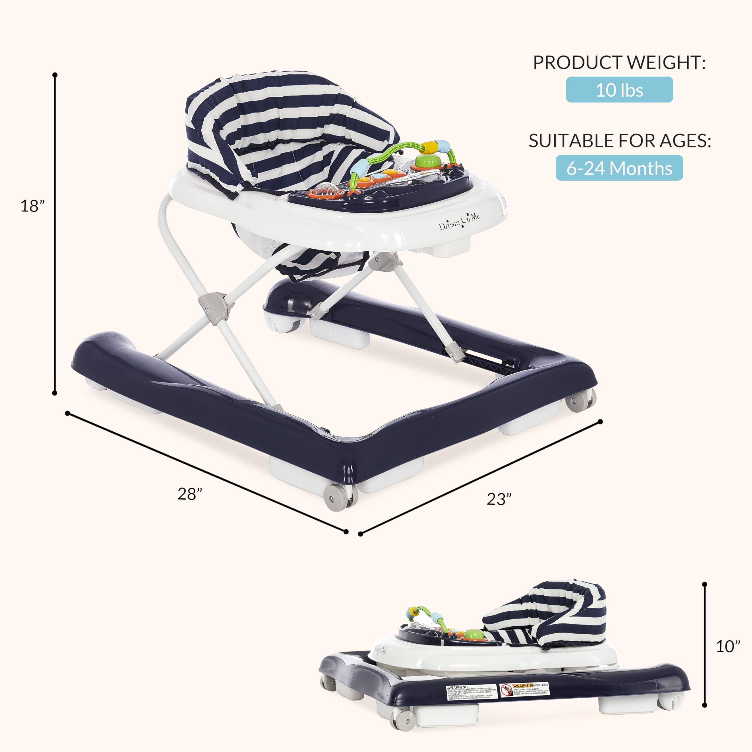 Snapklik.com : 2-in-1 Ava Baby Walker, Easy Convertible Baby Walker ...