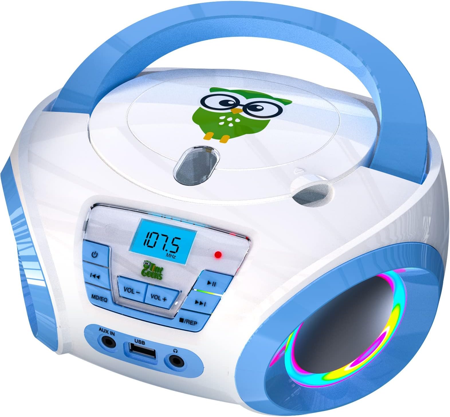 Amazon.com: TinyGeeks Tunes Kids Boombox CD Player for Kids New 2024 ...