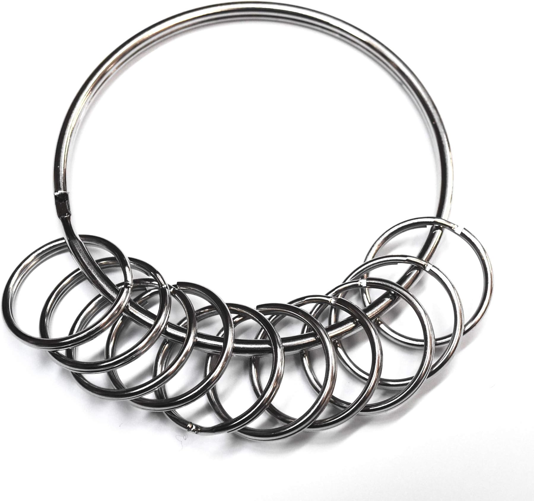 Merriway BH02294 (10 Pcs) 38 mm (1.1/2 Inch) Spring Steel Key Ring ...