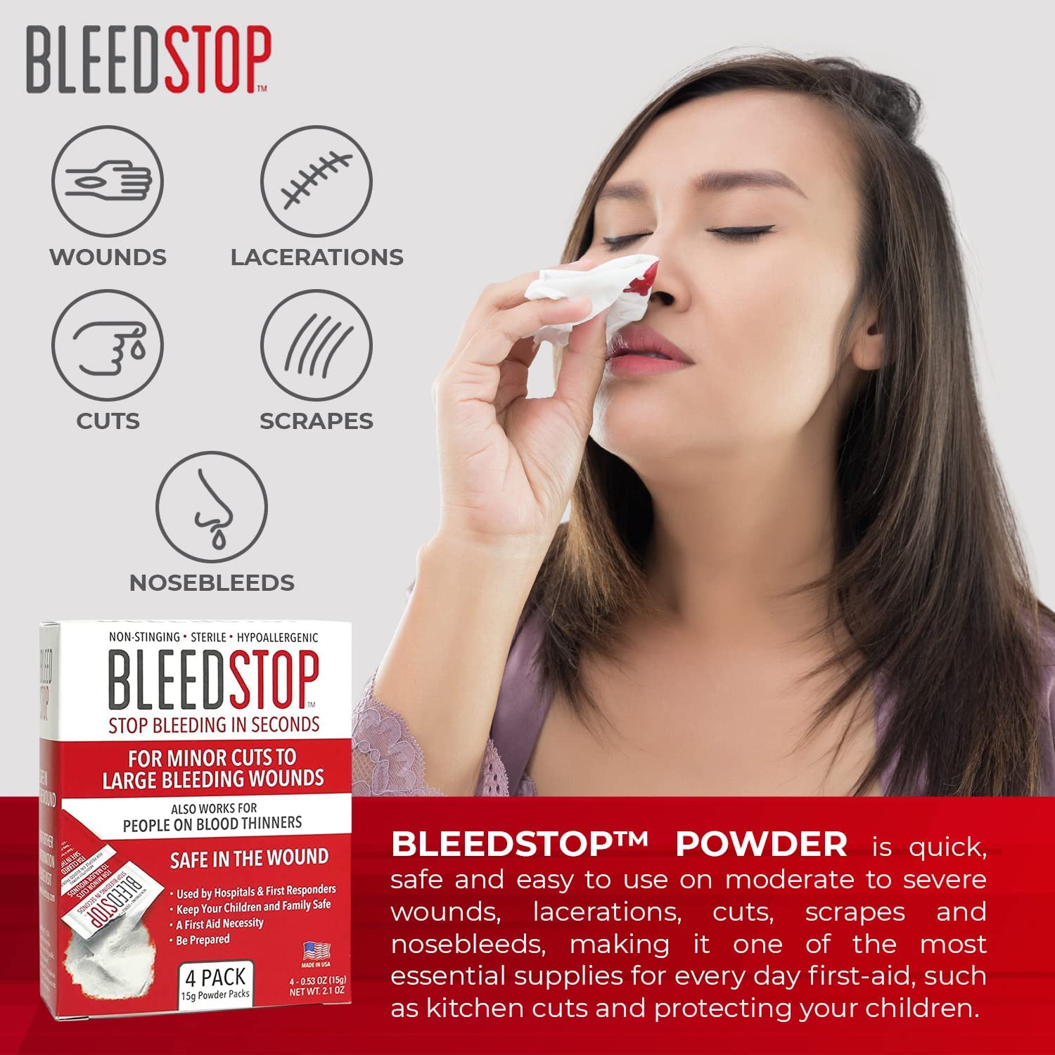 BleedStop™ First Aid Powder f...B0979BZ543 | Encarguelo.com