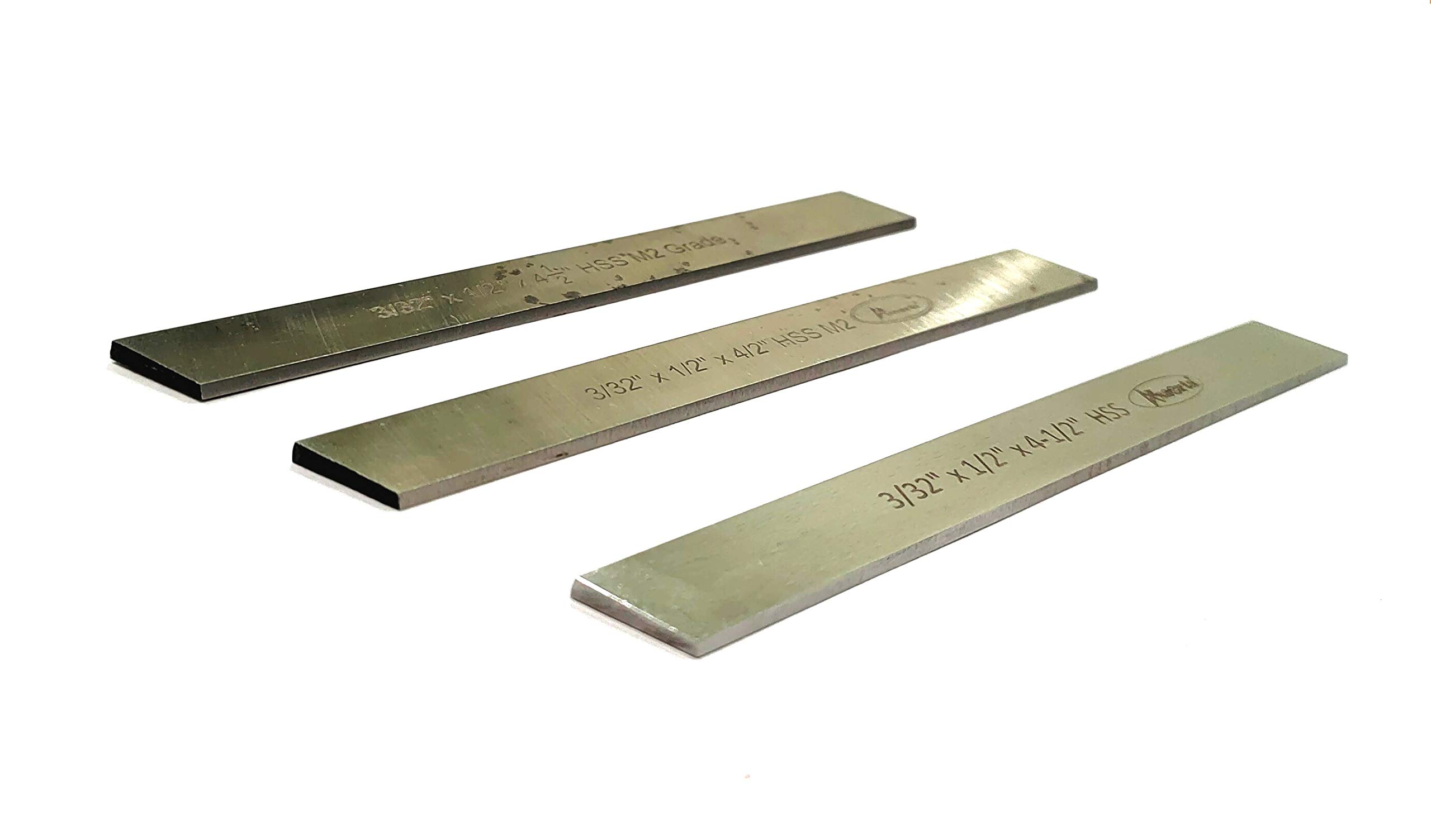 Assorts Set of 3 pcs HSS Blade 3/32" X 1/2" X 4-1/2" : Buy Online at ...