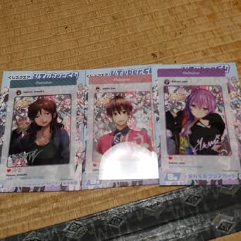 Amazon.co.jp: vtuber lottery sns style clear card set of 3 : Toys & Games