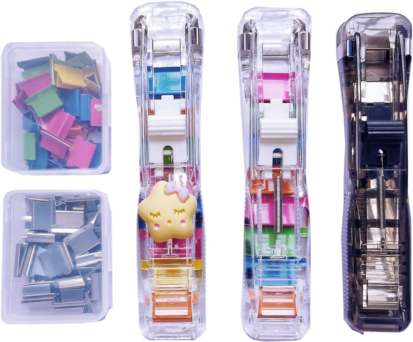 Reusable Portable Paper Clam Clip Handheld Bag Clips 3 Dispensers ...