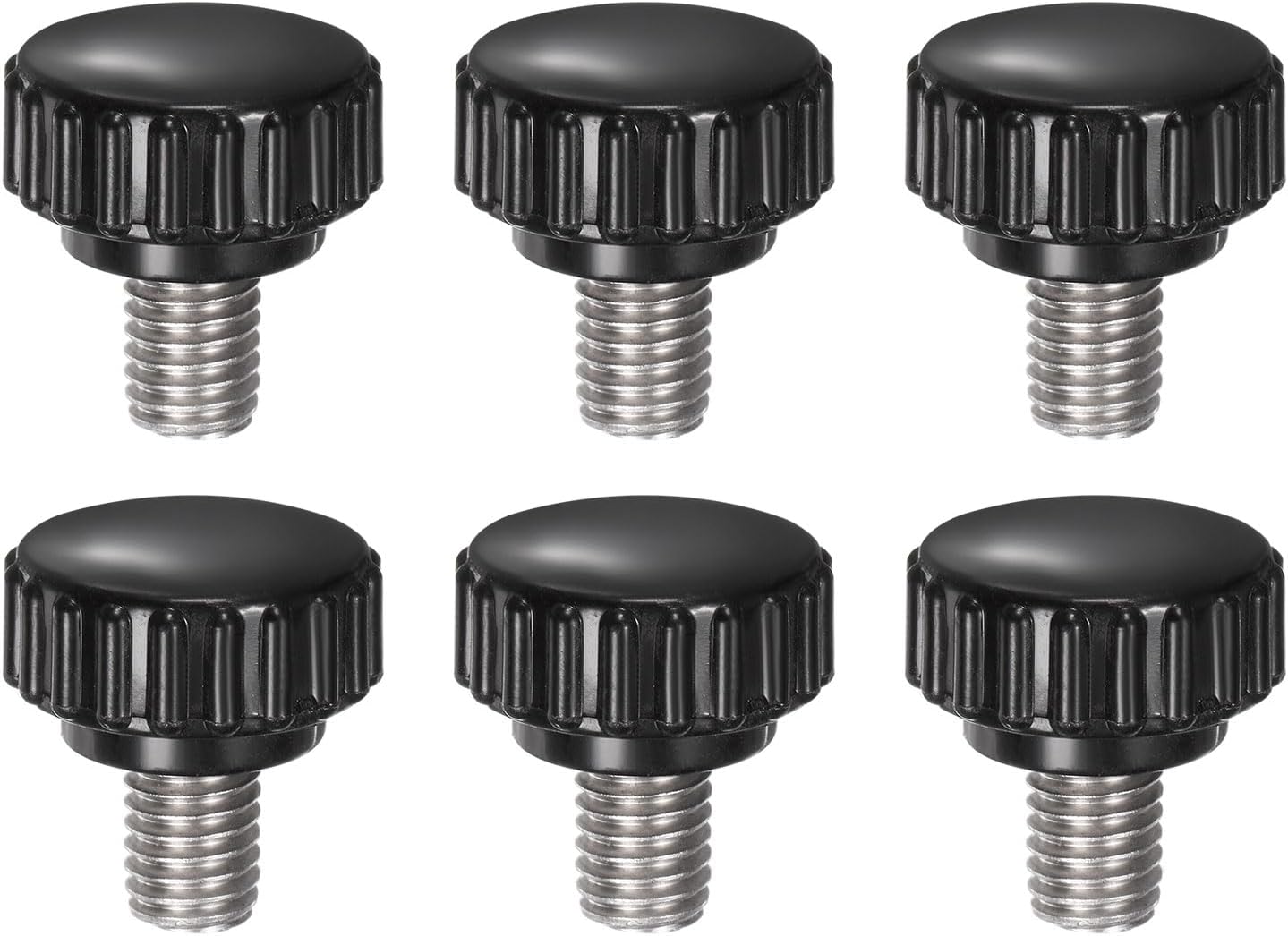 Amazon.com: uxcell 6pcs Knurled Clamping Knobs M8 x 10mm Metric 304 ...