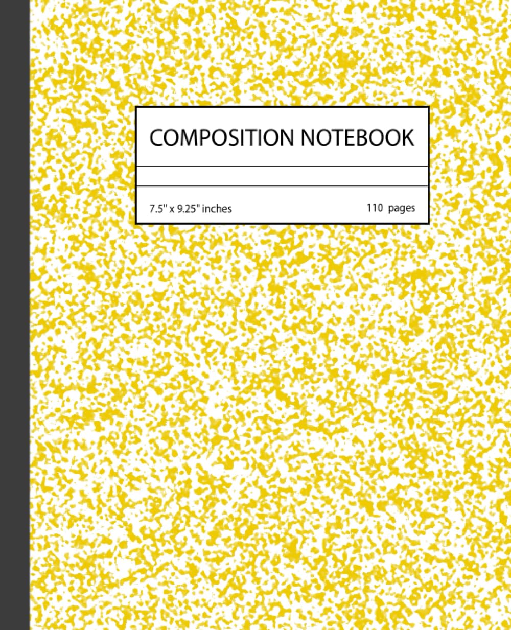 Yellow Composition Notebook: Yellow and White Marble - Wide Ruled ...
