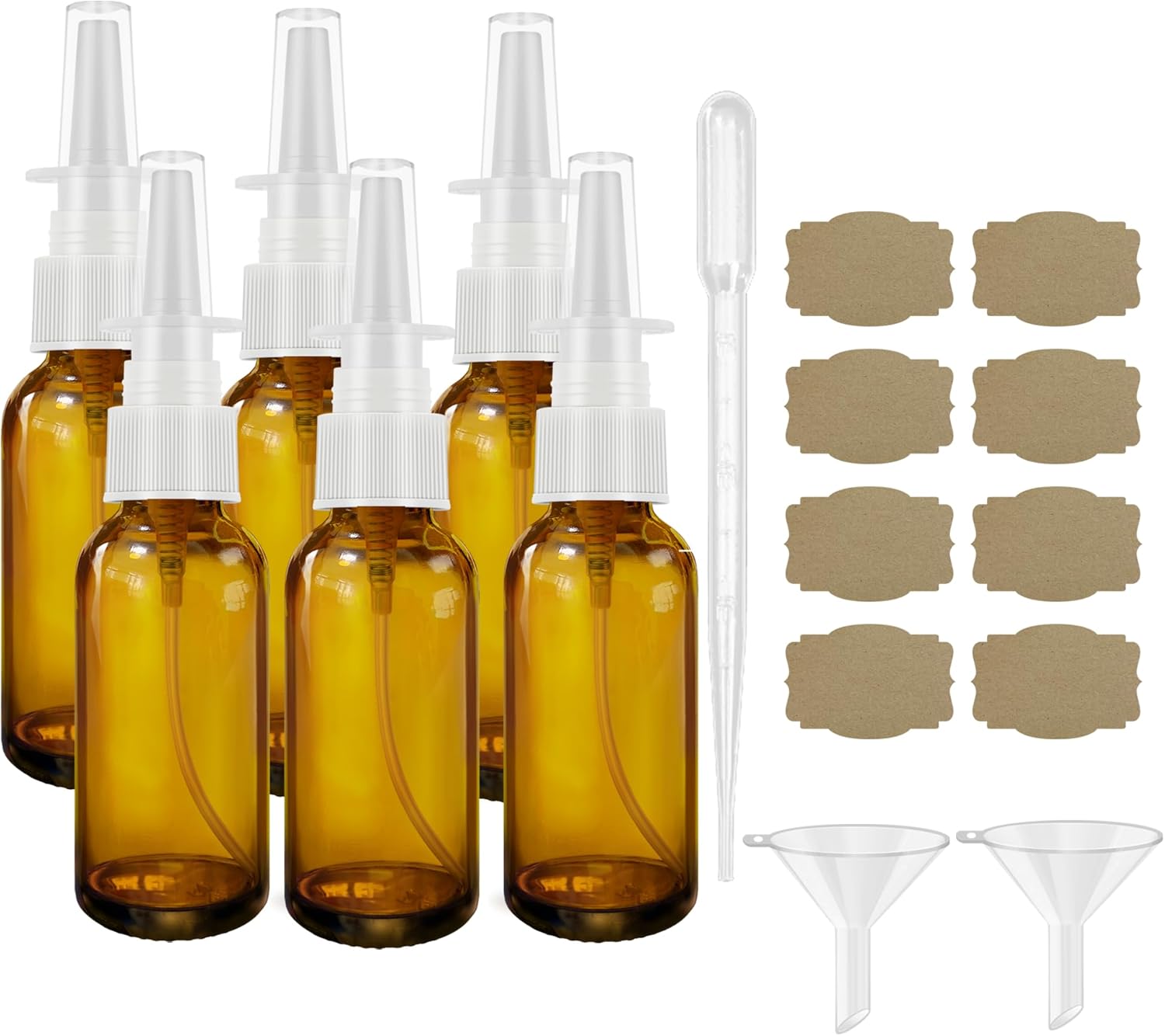 Amazon.com: GIVAMEIHF Nasal Spray Bottles 6Pcs1oz (30ml) with 2*Funnel ...