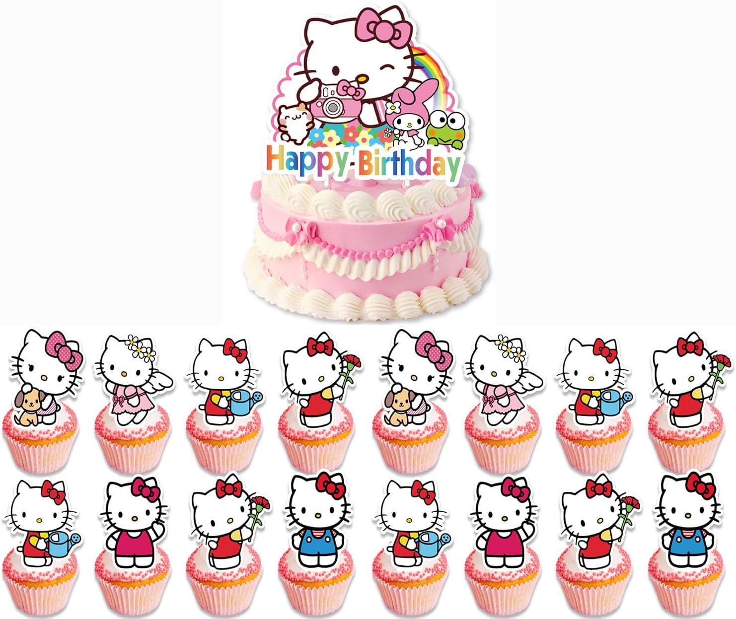 Amazon.com: 25pcs Children Cake Toppers Cupcake Toppers Cake ...