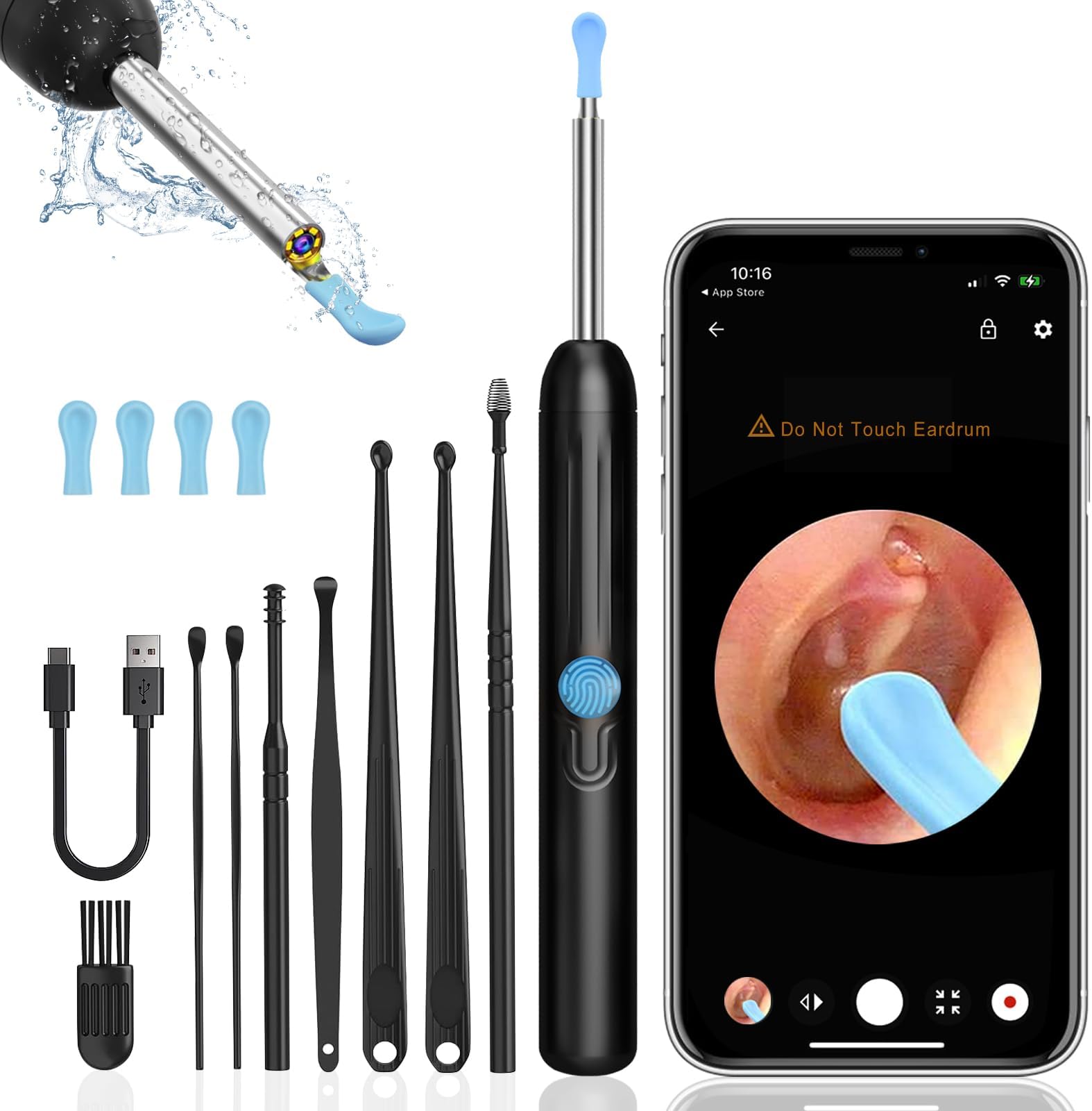 Amazon.com: Ear Wax Removal Tool - Ear Cleaner with Camera and Bracket ...