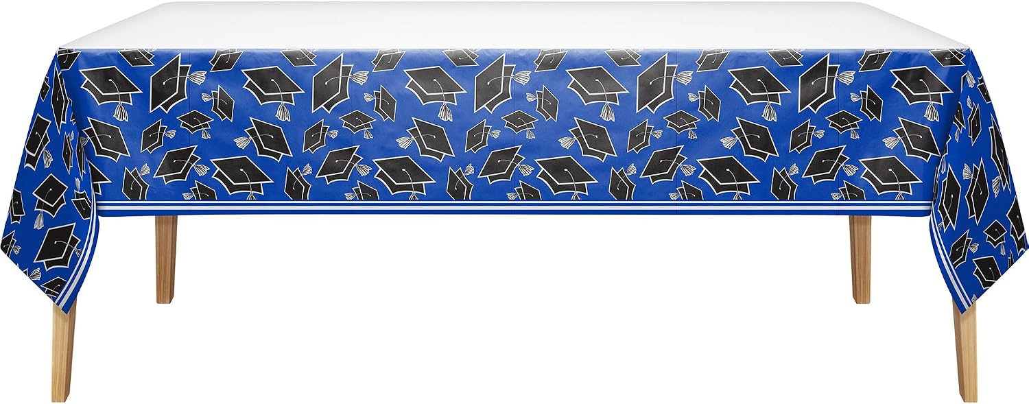 Amazon.com: Creative Converting Graduation School Spirit Blue Plastic ...