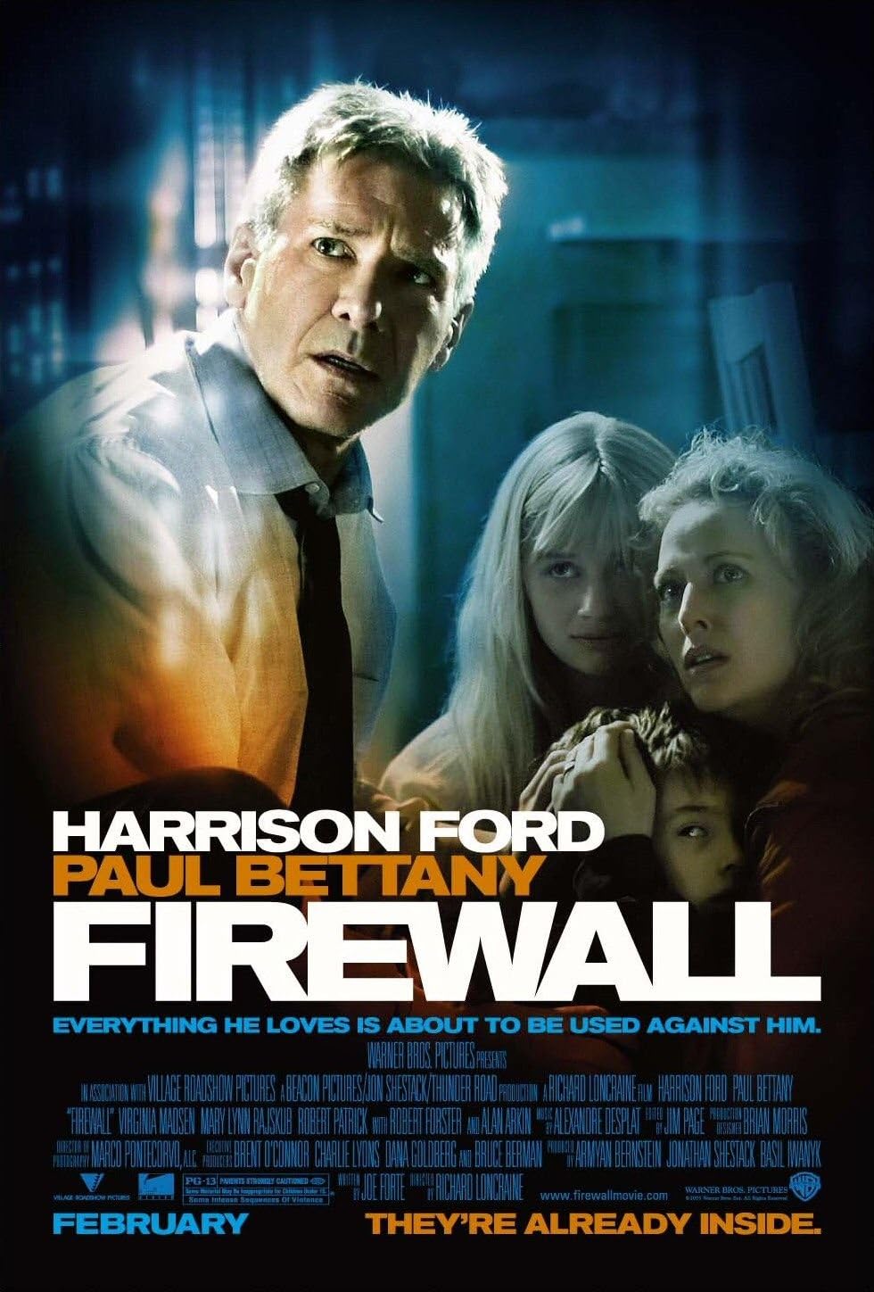 Amazon.com: FIREWALL Original Movie Poster 27x40 - DS - HARRISON FORD ...