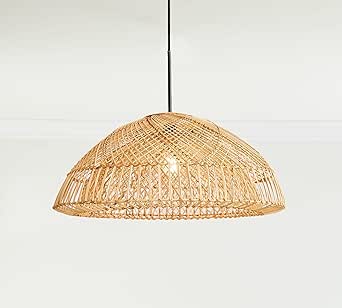 Weaved Dome Pendant Light Wicker Dome Pendant (28") (Natural) - Amazon.com