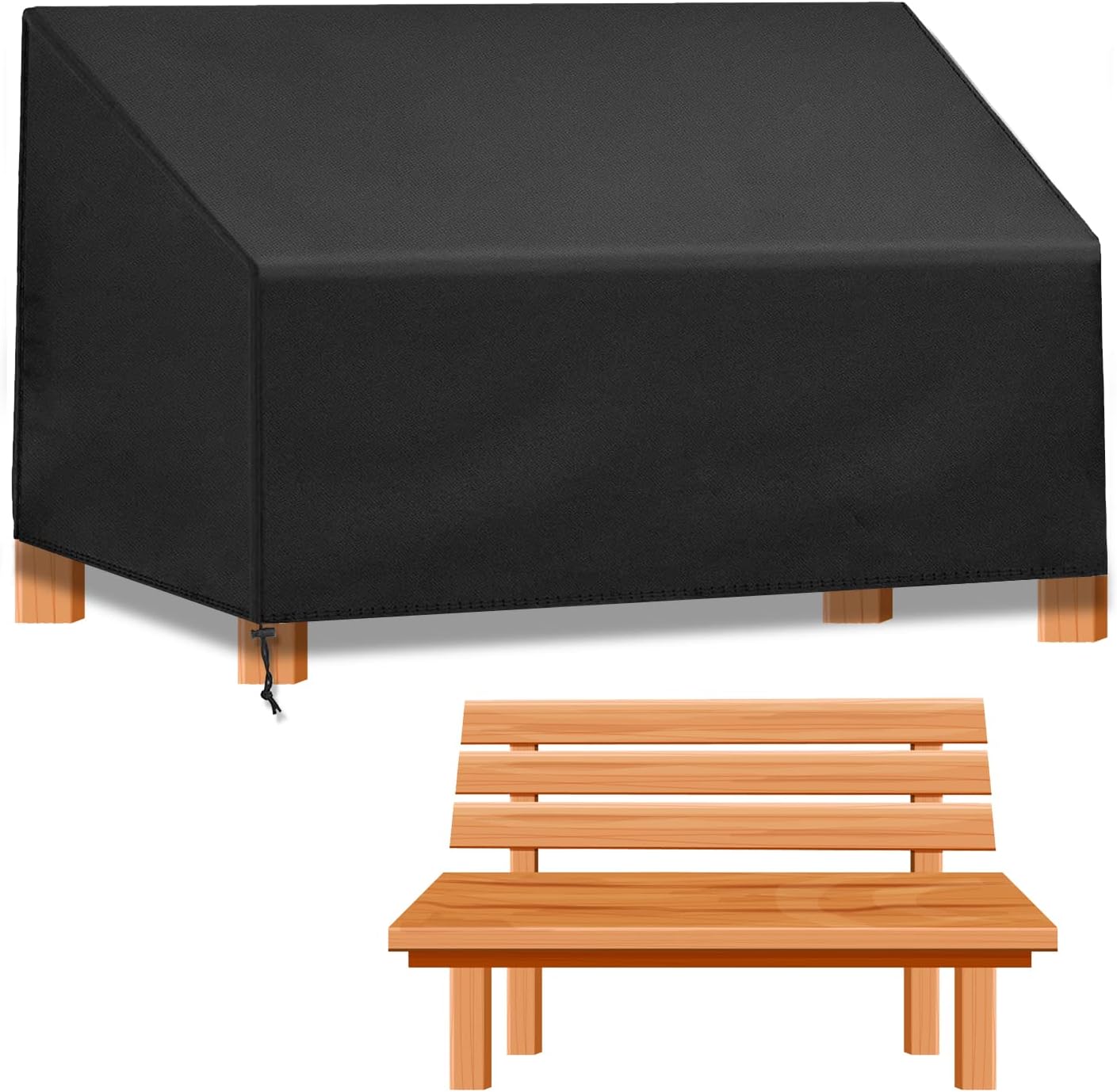 Outdoor furniture cover waterproof bench Covers 2 Seater Windproof Anti ...