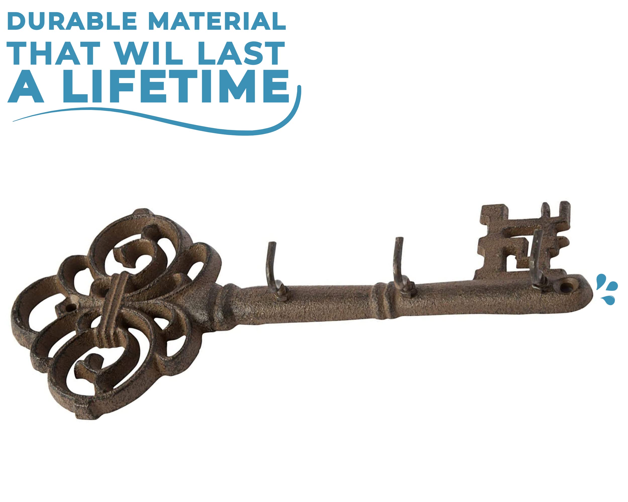 Decorative Wall Mounted Cast Iron Key Holder Rack- Vintage Key Shape ...