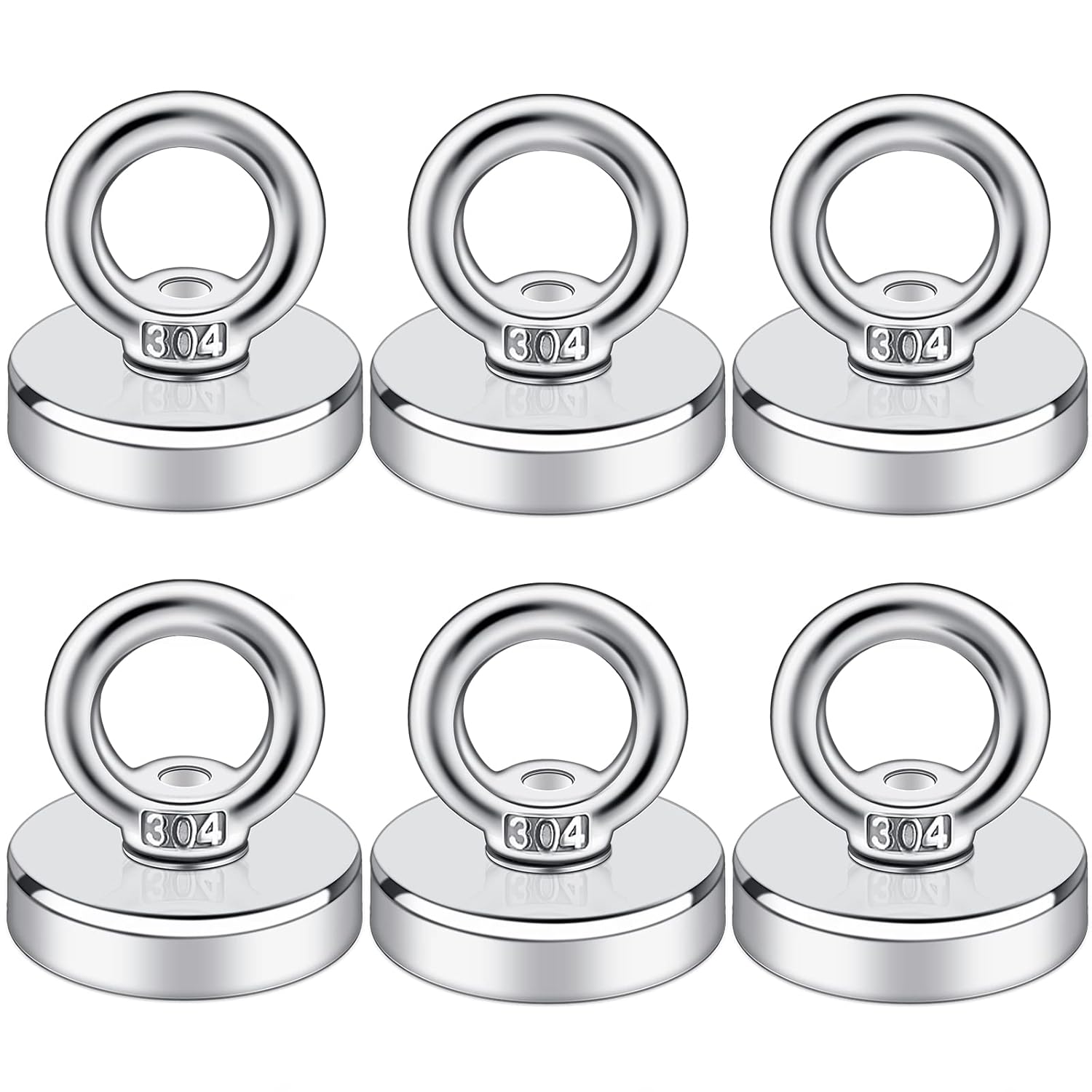 DIYMAG Magnetic Hooks, 60 lbs(27 KG) Pulling Force Rare Earth Magnetic ...